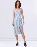 China 2018 Summer Linen Fabric Slip Wrap Dress Ladies for sale