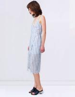 China 2018 Summer Linen Fabric Slip Wrap Dress Ladies for sale