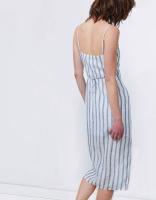China 2018 Summer Linen Fabric Slip Wrap Dress Ladies for sale