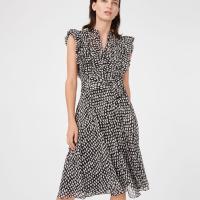 China Summer Ruffle Polka Dot Midi Dress Women Casual Dresses Ladies for sale