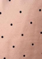 China Women cowl neck polka dot peach color midi dress with adjustable straps for sale
