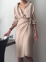China 2018 Ladies Fall Linen Dress Loose Women Long Sleeve Autumn for sale