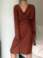 China 2018 Ladies Fall Linen Dress Loose Women Long Sleeve Autumn for sale
