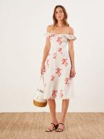 China New Design Floral Printing Ladies Fashion Linen Boho Ruffle Dress Women for sale