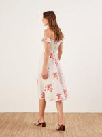 China New Design Floral Printing Ladies Fashion Linen Boho Ruffle Dress Women for sale