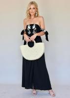 China New Boho Off Shoulder Summer Backless Maxi Dresses With Tie Up Sleeves for sale