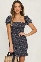 China Ladies Off Shoulder Printed Mini Boho Dress 2018 for sale