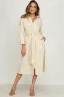 China 2018 Women Clothing Striped Casual Office Dress for sale