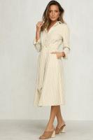 China 2018 Women Clothing Striped Casual Office Dress for sale