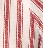 China Women deep v neck stripe linen dress and unbacked for sale