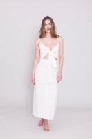 China Factory Wholesale Pure 100%  Linen  Maxi Dress Women for sale