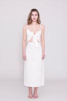 China Factory Wholesale Pure 100%  Linen  Maxi Dress Women for sale