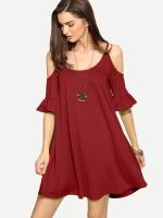 China High Quality Clothes for Women O-neck Mini Dress Ruffle Women Big Sizes for sale