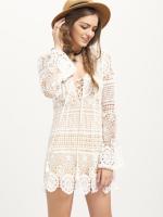 China Bohemian White Dress Sexy Beach Tunic Women Casual for sale