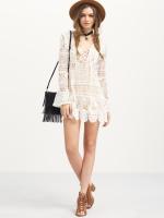 China Bohemian White Dress Sexy Beach Tunic Women Casual for sale