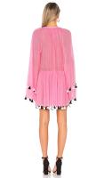 China 2018 Hot Sale Clothes Sexy Dresses Loosing Tassel Mini Dress Pink Women Hot for sale