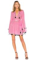 China 2018 Hot Sale Clothes Sexy Dresses Loosing Tassel Mini Dress Pink Women Hot for sale