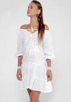 China 2018 Summer women off shoulder white dress for sale