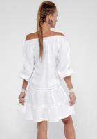 China 2018 Summer women off shoulder white dress for sale