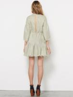 China 2018 Summer Clothes Women Ladies Pure Linen Fabric Dress Mini Summer for sale