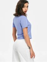 China New Fashion Fitness Clothing Women Wrap Ribbed Top for sale