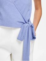 China New Fashion Fitness Clothing Women Wrap Ribbed Top for sale