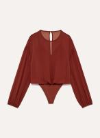China New Arrival Fall Clothing Cotton Spandex Ladies Transparent Bodysuit Tops Latest Design For Women Lady for sale