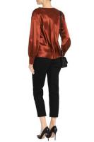 China Fall Clothing Ropa Mujer Satin Long Sleeve Blouse For Women Ladies for sale