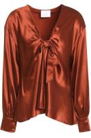 China Fall Clothing Ropa Mujer Satin Long Sleeve Blouse For Women Ladies for sale