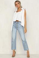 China Women Cotton White Color Ruffle Neckline Crop Bohemian Women for sale