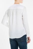 China Simple White Pure Muslimah Linen Blouse Women Ladies for sale