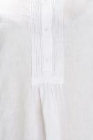 China Simple White Pure Muslimah Linen Blouse Women Ladies for sale