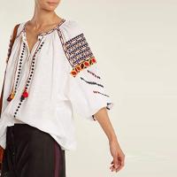 China OEM Design Ladies Breathable Vintage Clothing Linen Summer Blouse for Women for sale