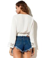 China Women Chiffon New Style White Blouse for sale