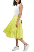 China women clothing midi skirt long chiffon pleated maxi skirt for sale
