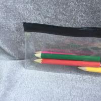 China Clear Pvc Pencil Pouch Big Capacity  Zipper Bag Makeup for sale