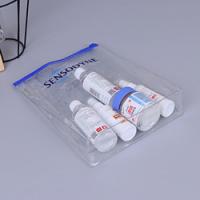 China 9x10 5 Clear Pencil Case Pouch Plastic Promotion Gift School Stationary Students for sale