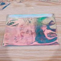 China Glitter Pvc Holographic Bag Clear Laser Cosmetic Makeup Private Clothing Brand Packaging for sale