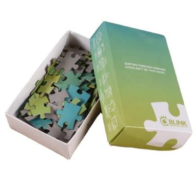 China Diy Paper Puzzle Box Set Educational Toys Games Pieces Jigsaw Cartoon Kids for sale