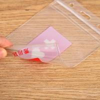 China Waterproof Transparent Badge Id Card Holder Pvc Working Exhibition Card Holder for sale