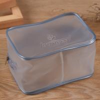 China Clear Pvc Toiletry Bag Waterproof Women'S  Zipper Makeup Bag Custom Logo for sale