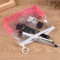 China Soft PVC Cosmetic Bag Bulk Waterproof Custom Pouch Zip Top Makeup Bag Closure for sale