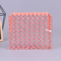 China Pink PVC Cosmetic Bag Pouch Zip Around Makeup Bag Waterproof for sale