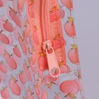 China Pink PVC Cosmetic Bag Pouch Zip Around Makeup Bag Waterproof for sale