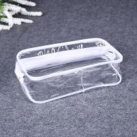 China Square Clear Red PVC Cosmetic Bag Set Transparent Colorful for sale