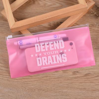 China A3 A4 Pink Pvc zipper Bag Manufacturers Necklace Phone Package Luxury Packaging for sale