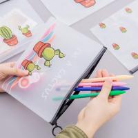 China Pvc Flat Cute Clear Pencil Pouch Case Transparent Stationery Pouch for sale