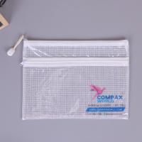 China Small PVC Document Pouch Travel Storage Transparent Clear Zip Slider Envelopes Folders for sale
