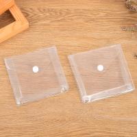 China Clear Pvc Plastic Bag With Snap Button Gift Little Pouch Standing Cosmetic for sale