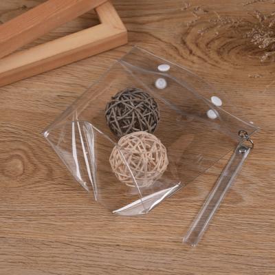 China PVC Plastic Bag With Button Skincare Packaging Eco Friendly With Press Button for sale
